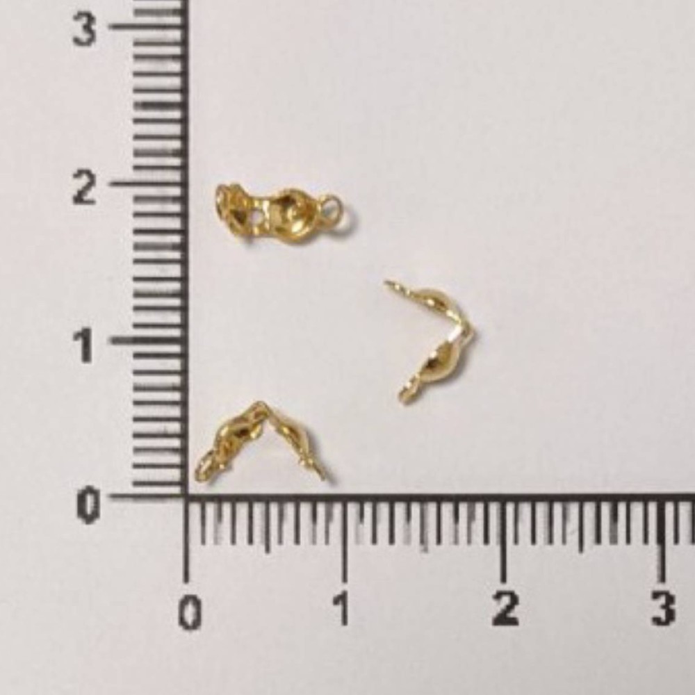 STAINLESS STEEL CALOTTE GOLD COLOUR- 3mm 10 pcs.